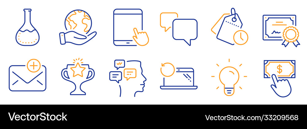 Set education icons such as new mail messages Vector Image