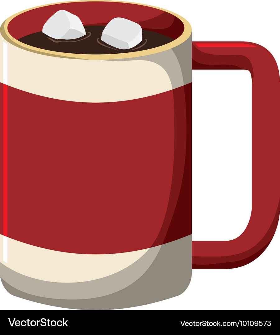 Chocolate drink mug sweet icon graphic Royalty Free Vector