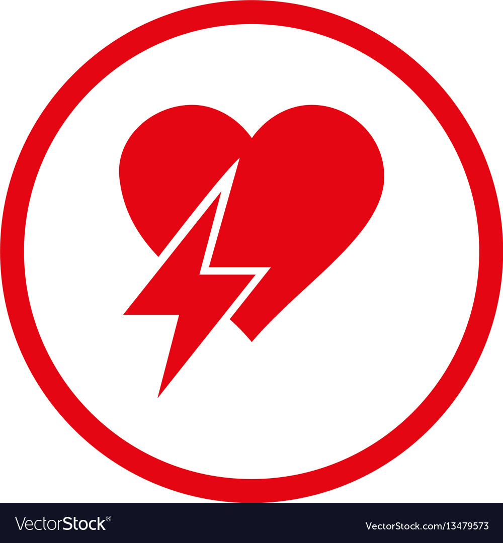 Heart shock rounded icon Royalty Free Vector Image Heart shock rounded icon Royalty Free Vector Image