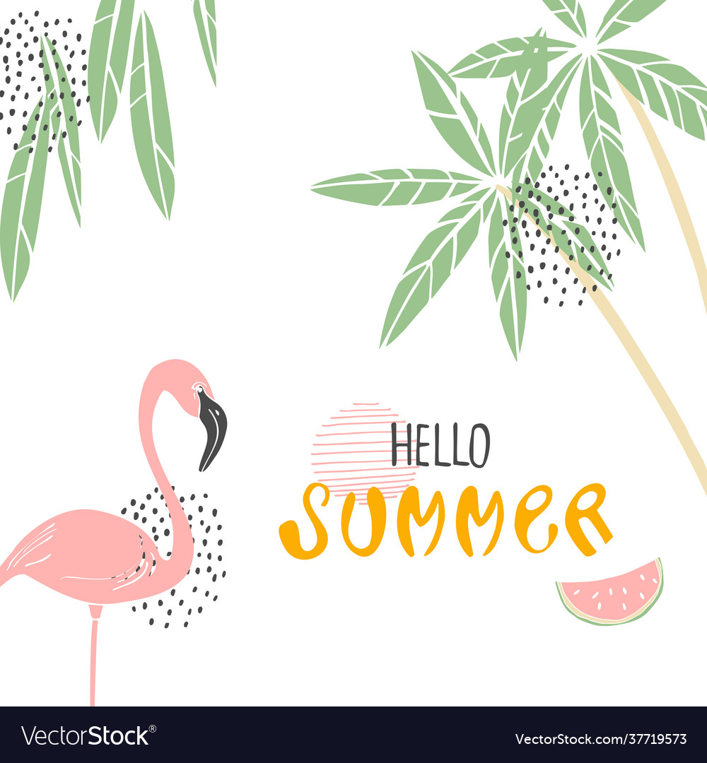 Hello summer Royalty Free Vector Image - VectorStock