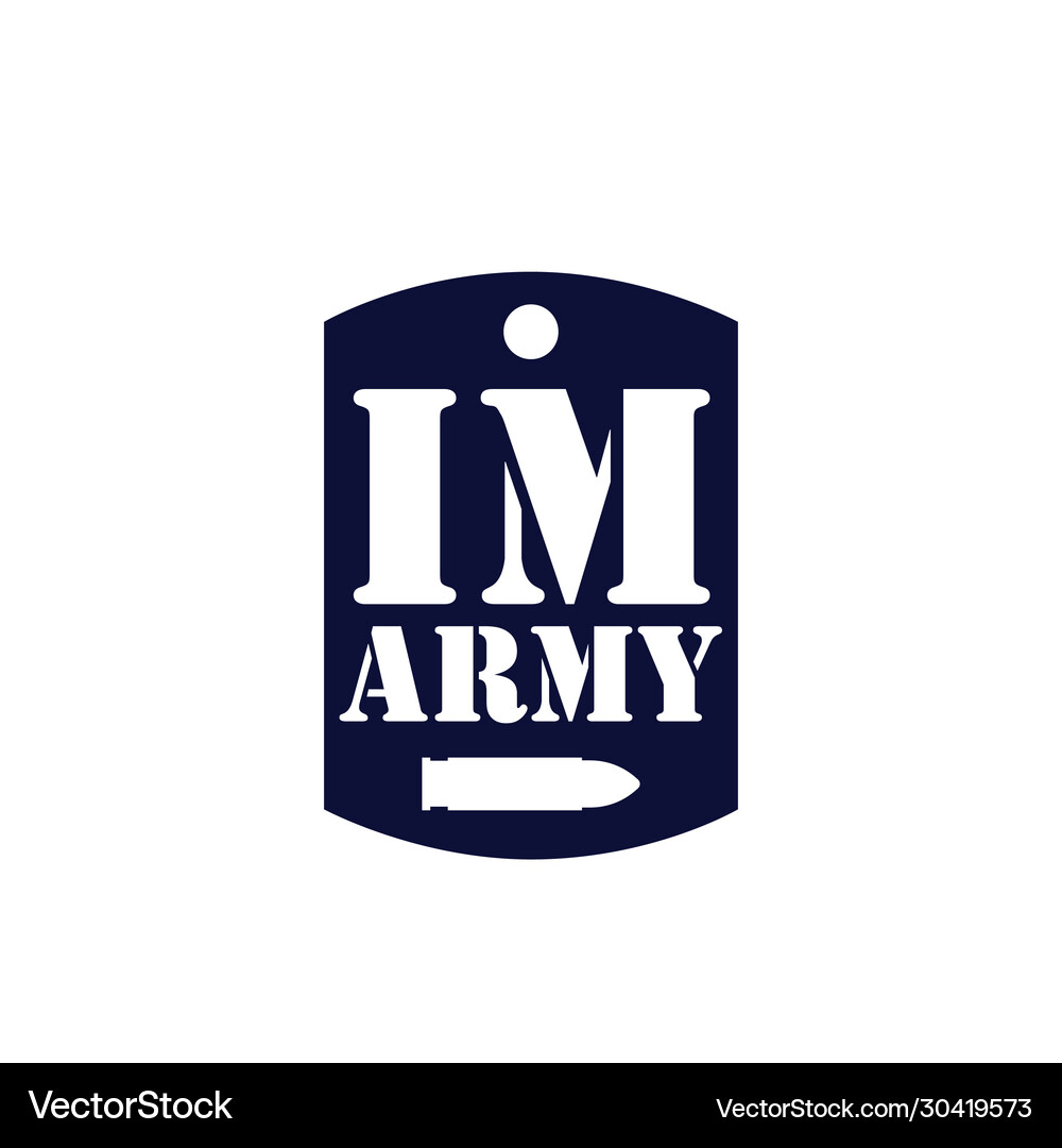 I am army logo symbol icon template Royalty Free Vector