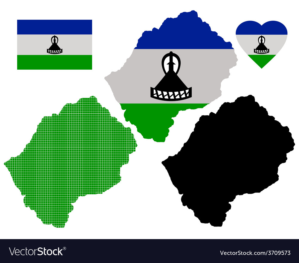 Map lesotho Royalty Free Vector Image - VectorStock