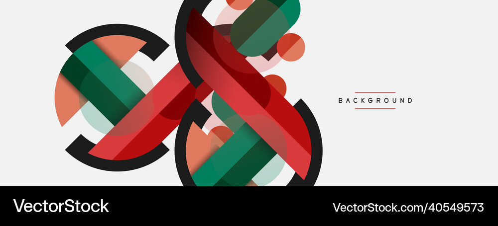 Round geometric shapes lines and circles Vector Image