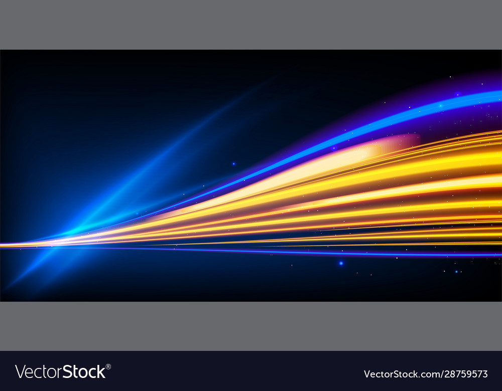 Slow shutter light trails effect Royalty Free Vector Image