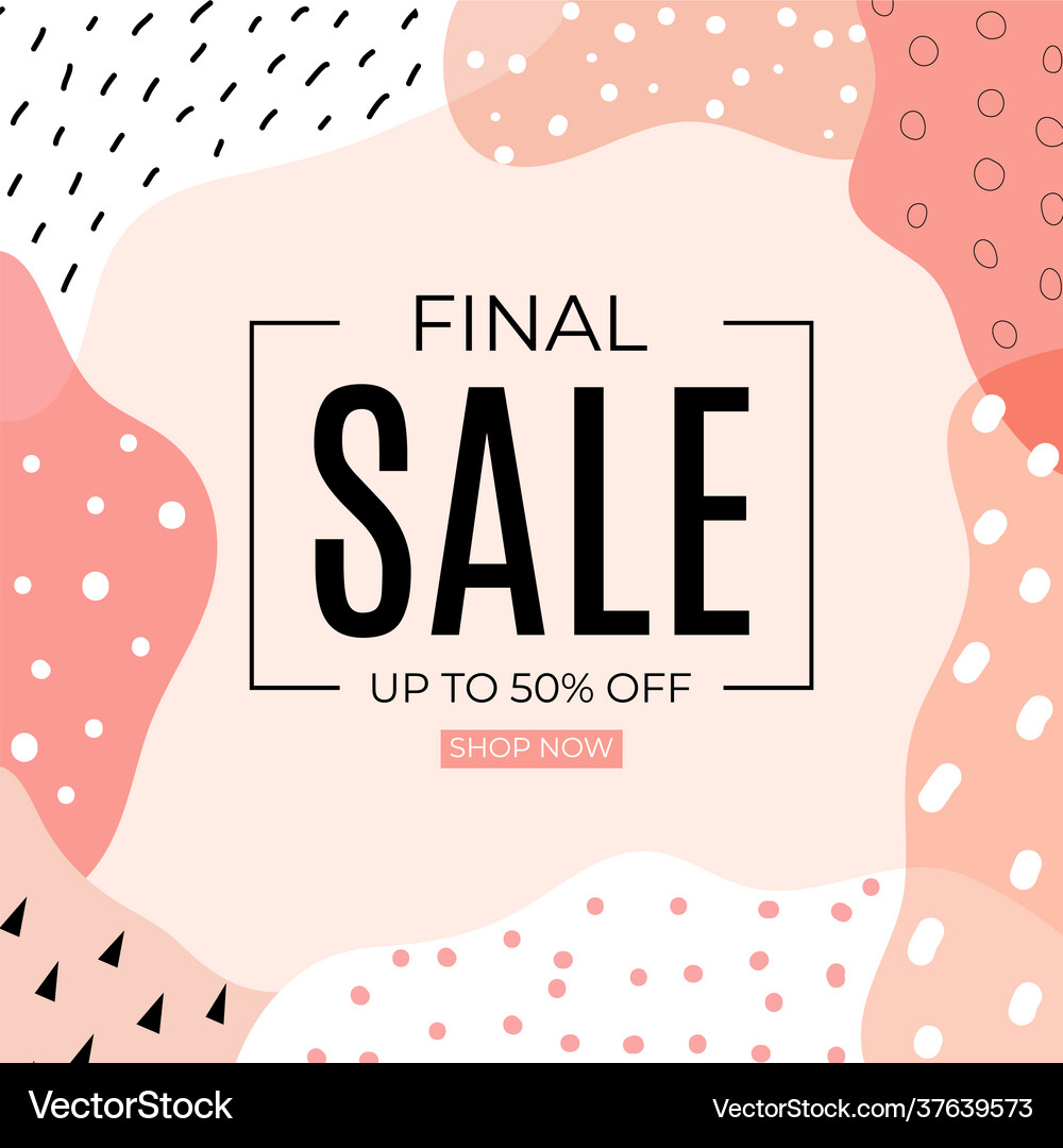 Summer sale abstract background in simple minimal Vector Image