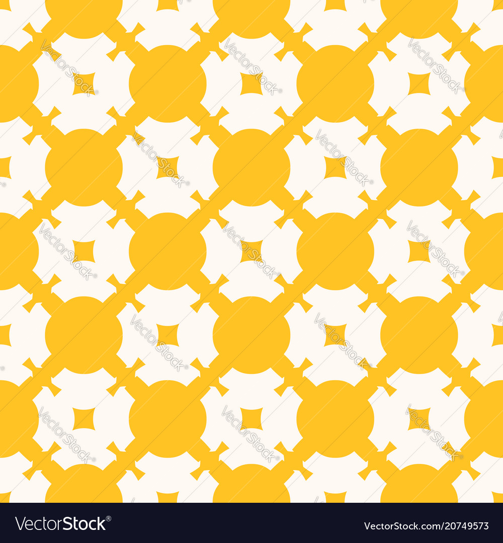 Yellow geometric seamless pattern ornamental grid Vector Image