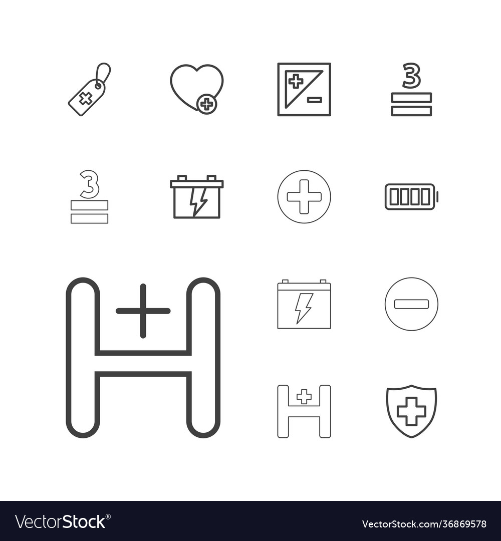 13 plus icons Royalty Free Vector Image - VectorStock