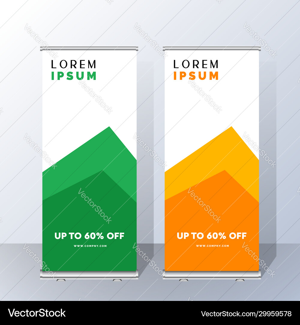 Business roll up presentation and brochure Vector Image