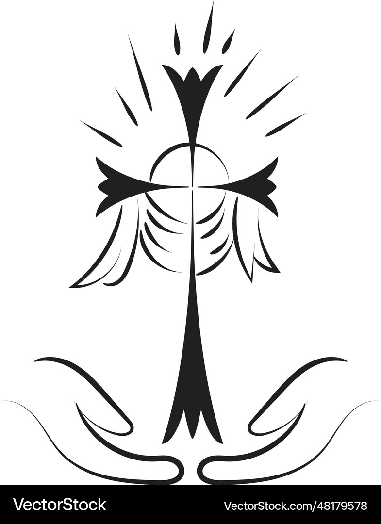 Christian symbol design for print Royalty Free Vector Image
