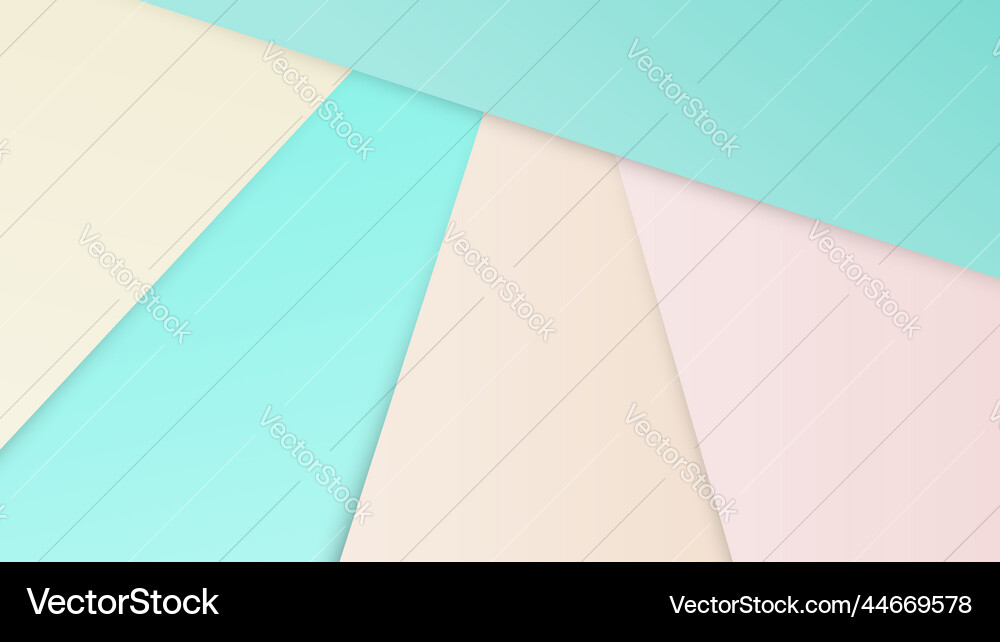 Colored paper background with geometric shapes Vector Image