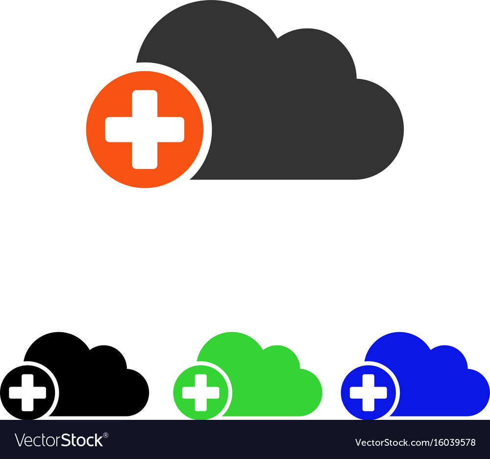 Create cloud flat icon Royalty Free Vector Image