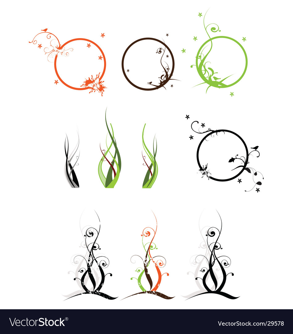 Decorative design elements Royalty Free Vector Image