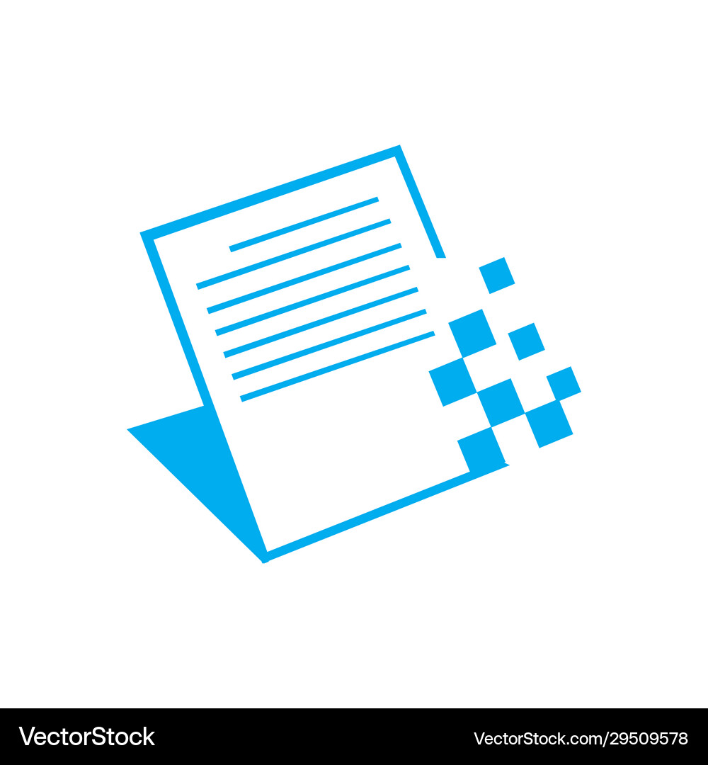 Digital paper logo design icon symbol Royalty Free Vector