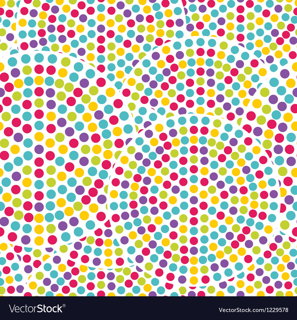 Dot circles seamless pattern Royalty Free Vector Image