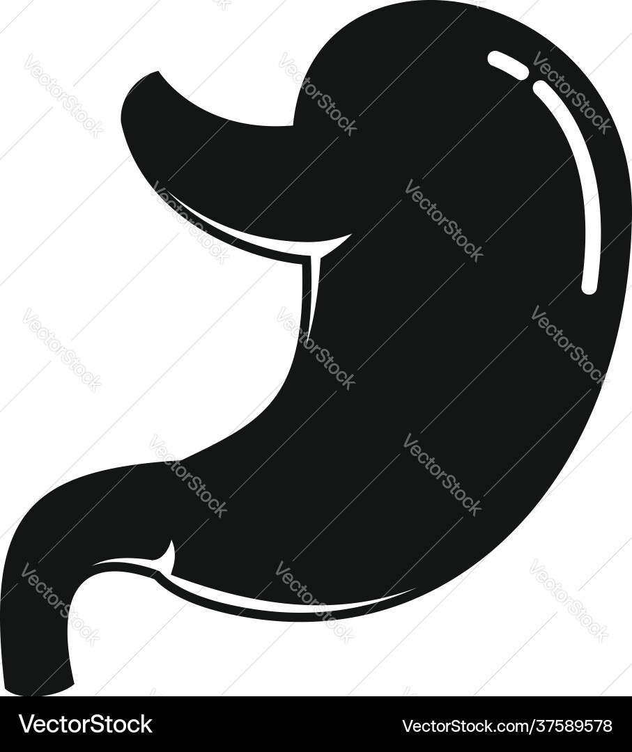 Healthy stomach icon simple style Royalty Free Vector Image
