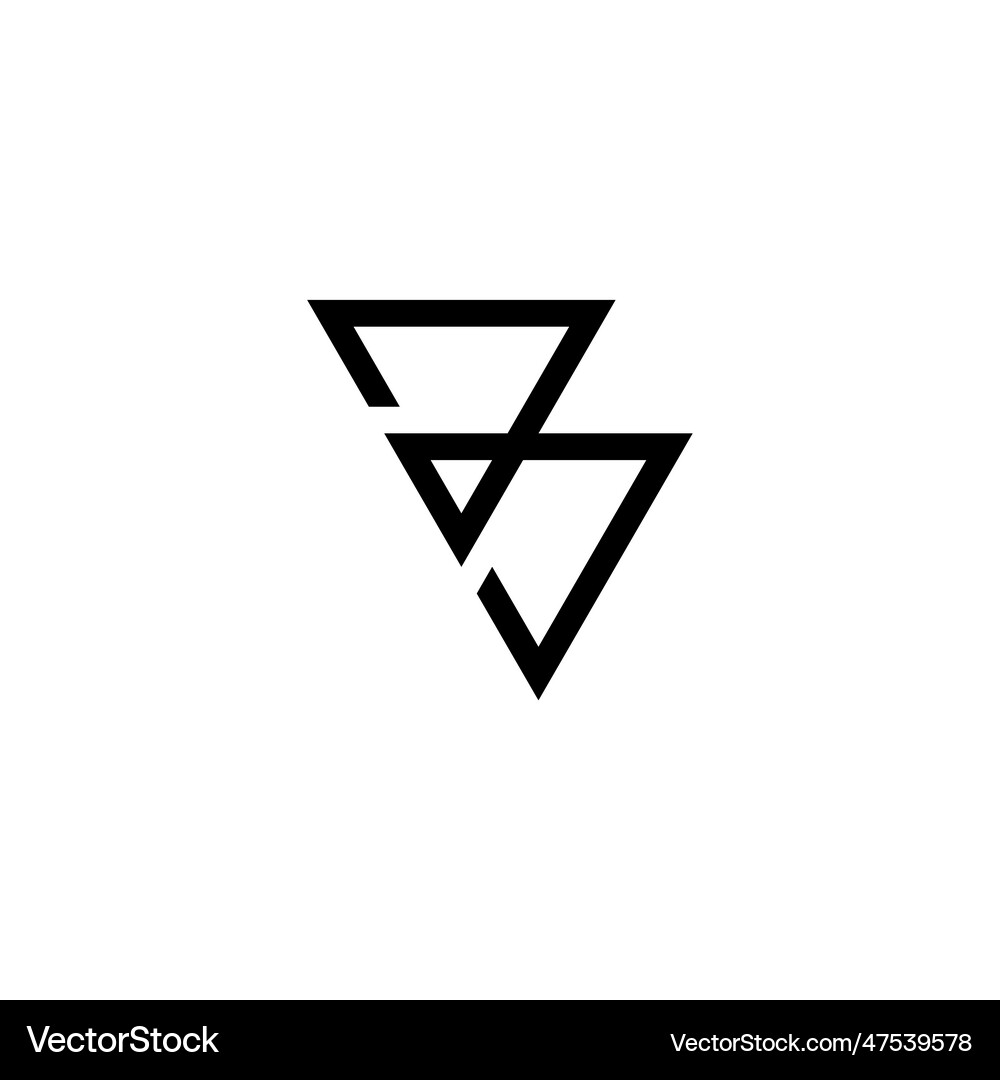 Letter ag triangles geometric symbol simple logo Vector Image