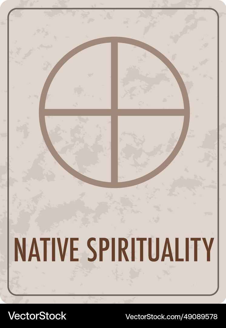Native spirituality icon on a card Royalty Free Vector Image