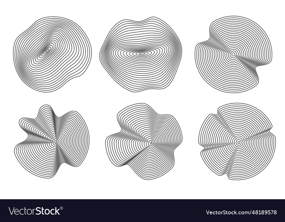 Organic tree rings pattern wooden topography Vector Image