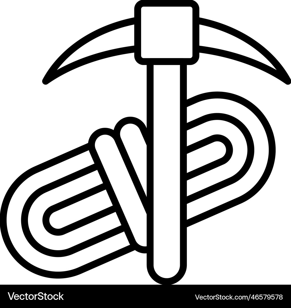 Rope outline icon style eps 1 Royalty Free Vector Image