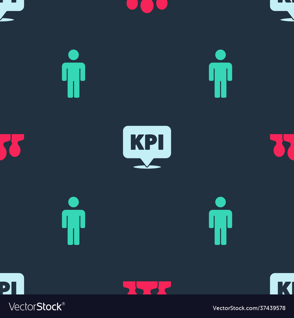 Set users group key performance indicator Vector Image