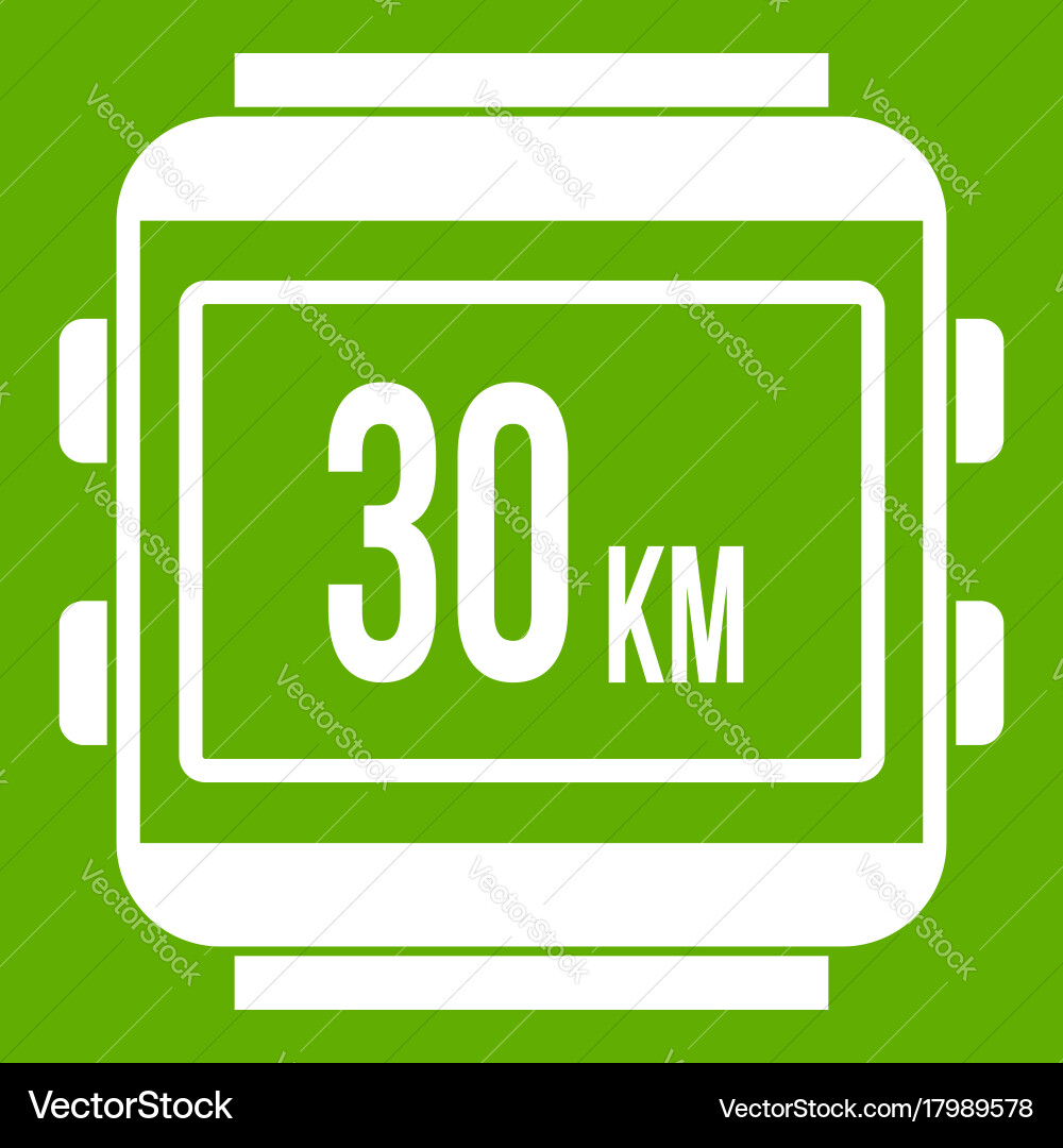 Speedometer bike icon green Royalty Free Vector Image