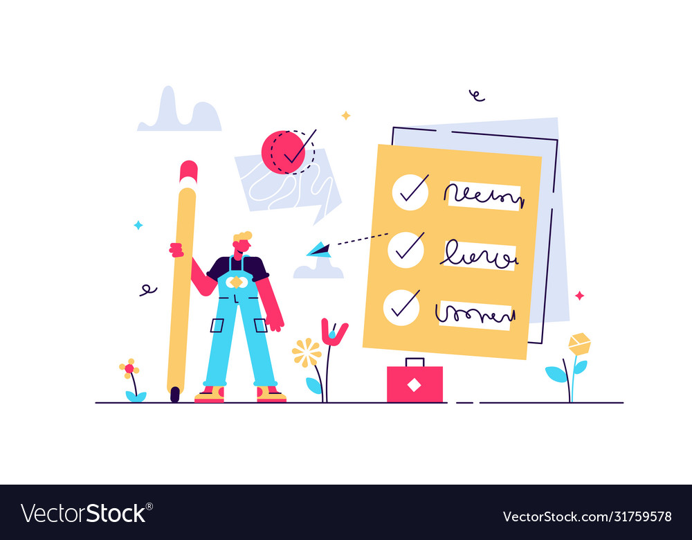 Task done flat tiny Royalty Free Vector Image - VectorStock