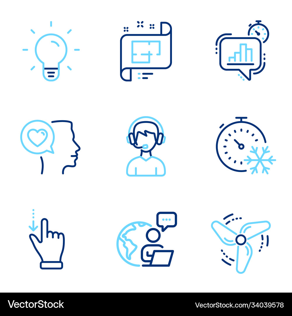 Technology icons set included icon as touchscreen Vector Image