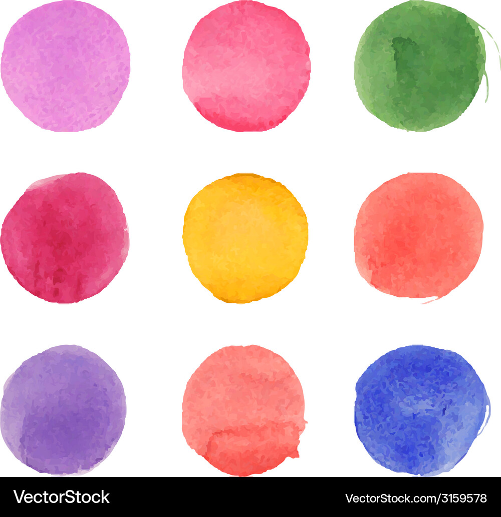Watercolor Circle Splash Royalty Free Vector Image