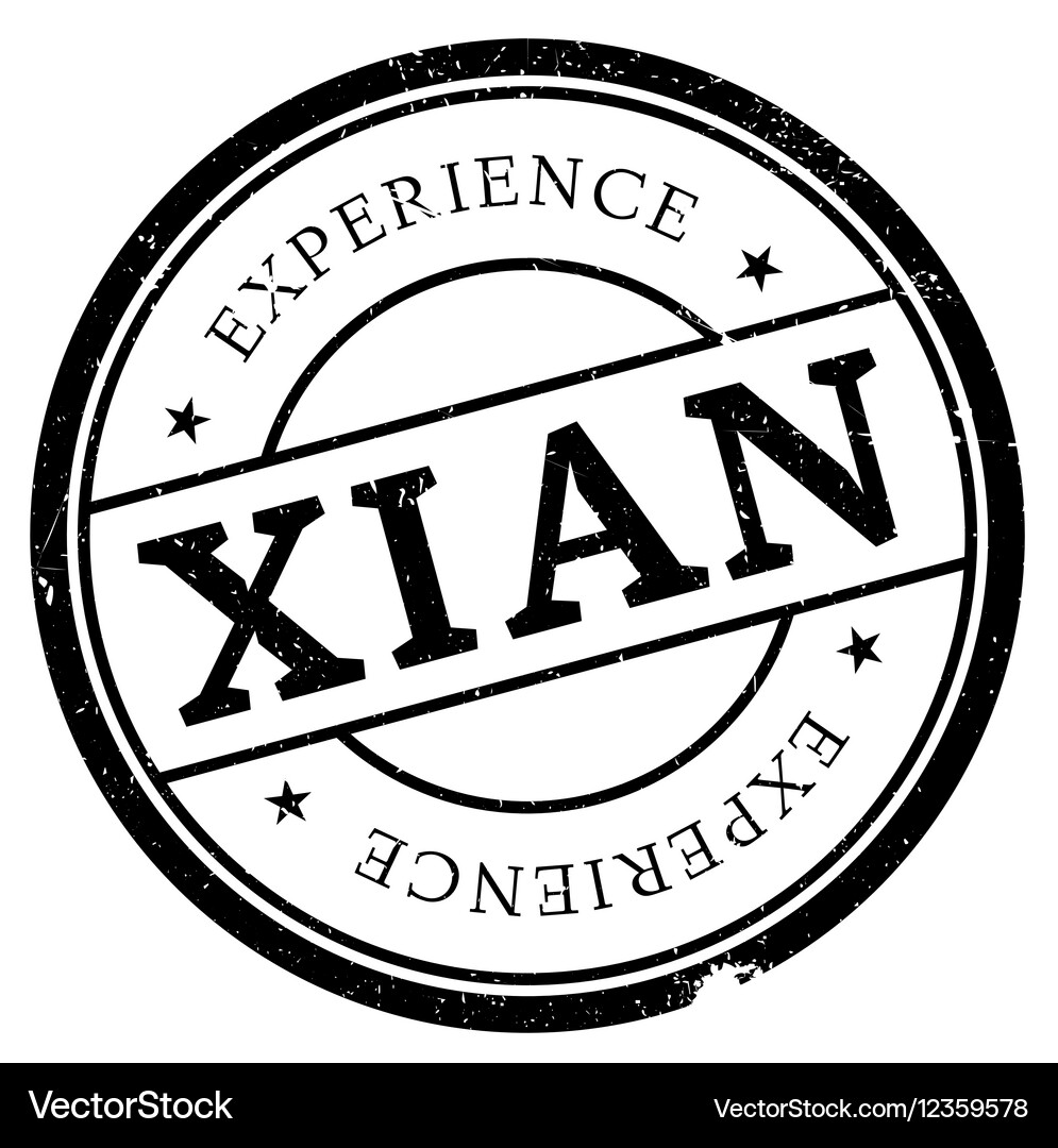 Xian stamp rubber grunge Royalty Free Vector Image
