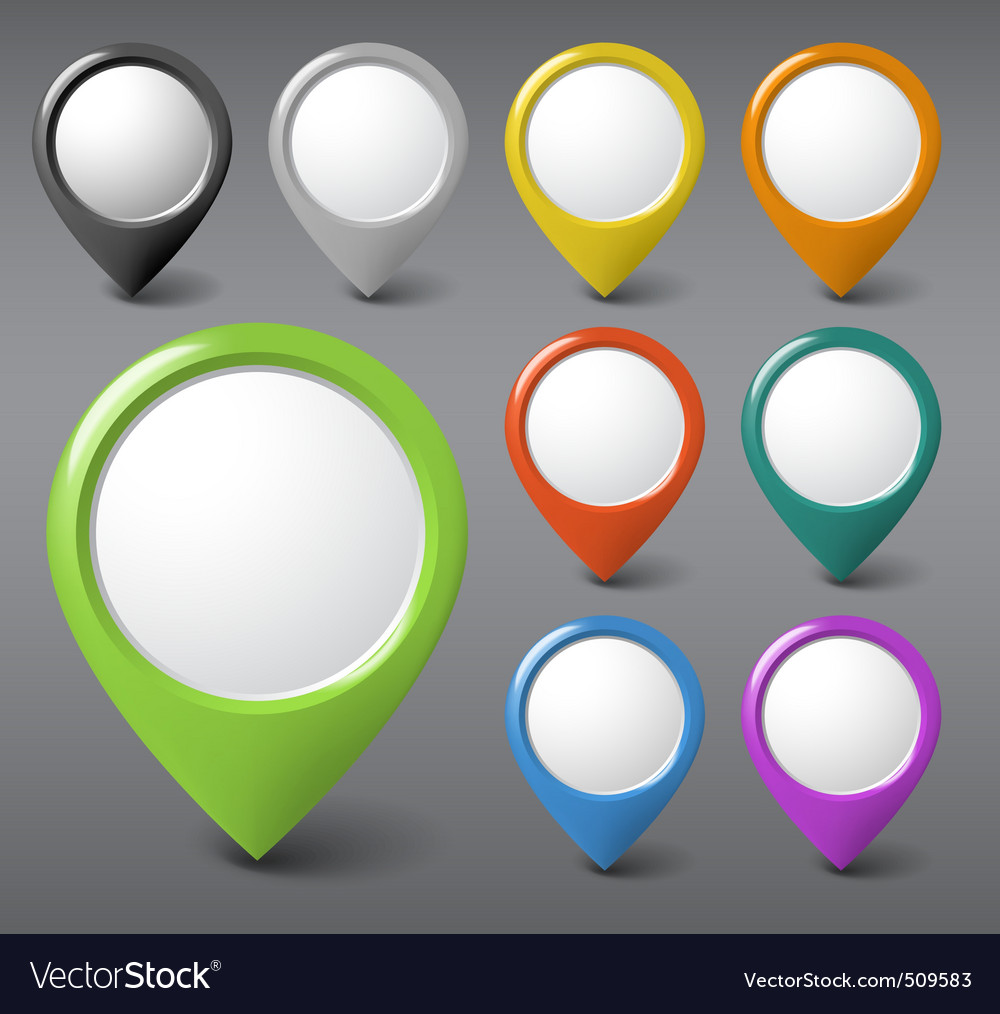 3d pointers Royalty Free Vector Image - VectorStock