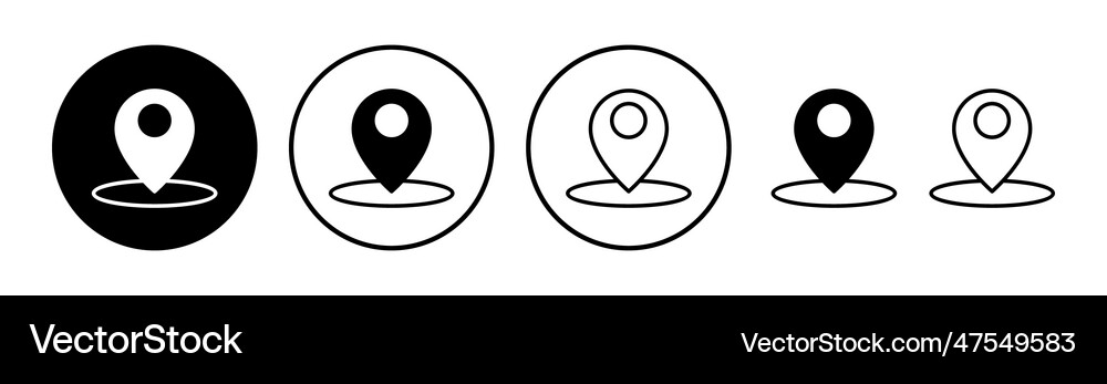 Address icon location icon symbol pin Royalty Free Vector