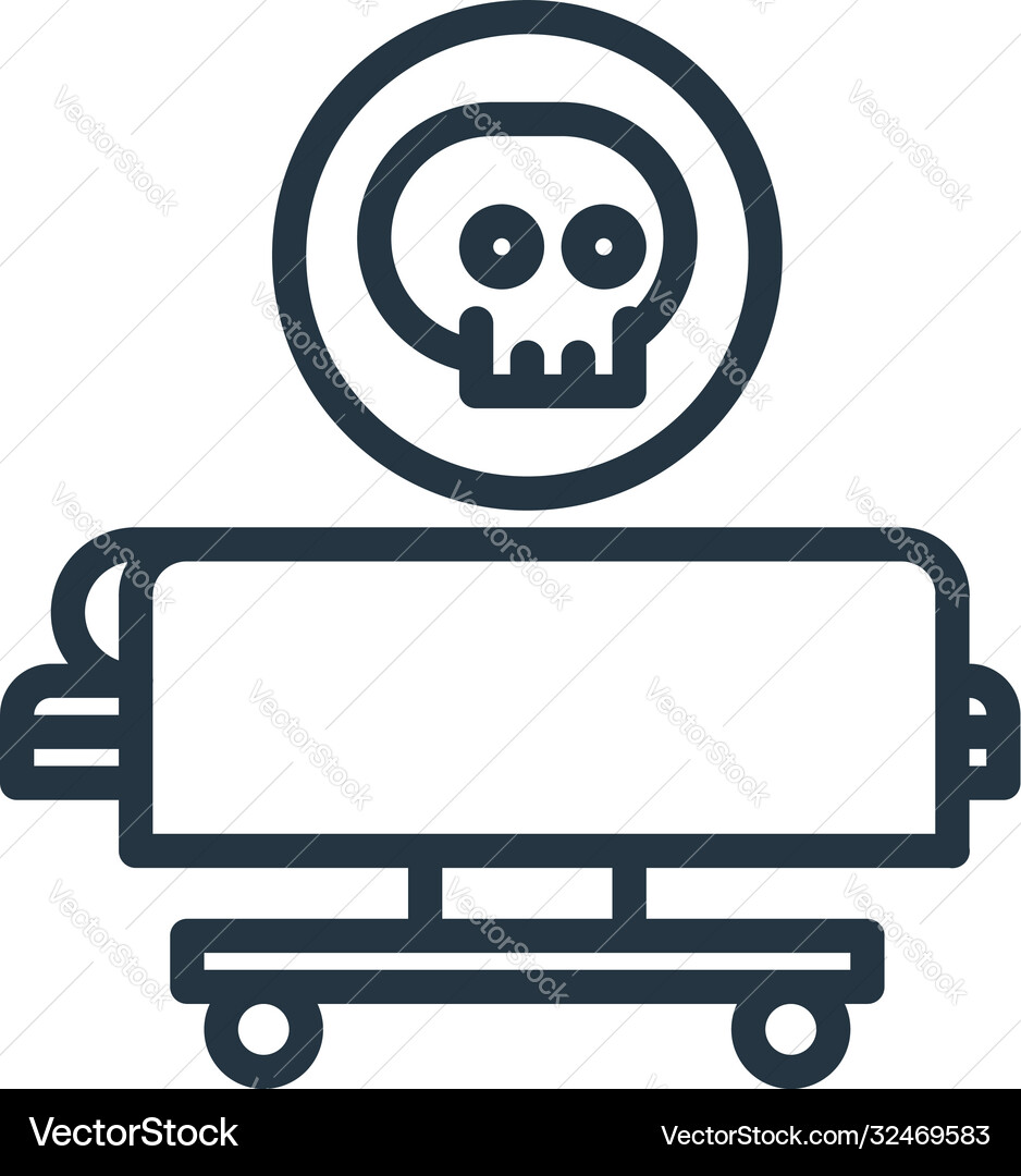 Death icon isolated on white background outline Vector Image