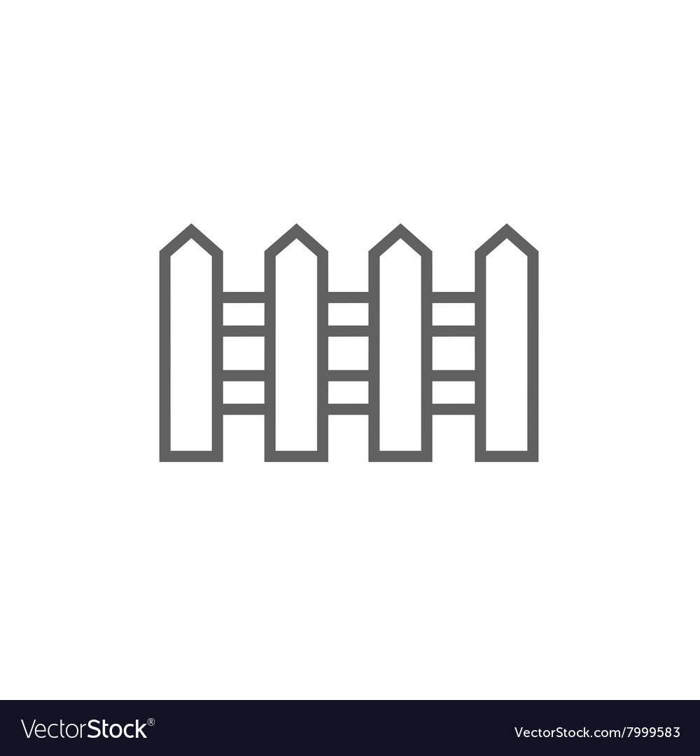 Fence line icon Royalty Free Vector Image - VectorStock