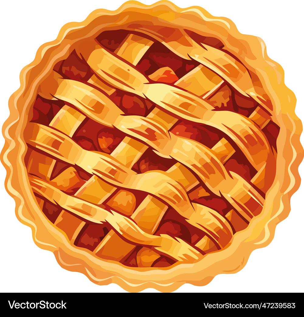 Freshly baked pie a sweet delight Royalty Free Vector Image