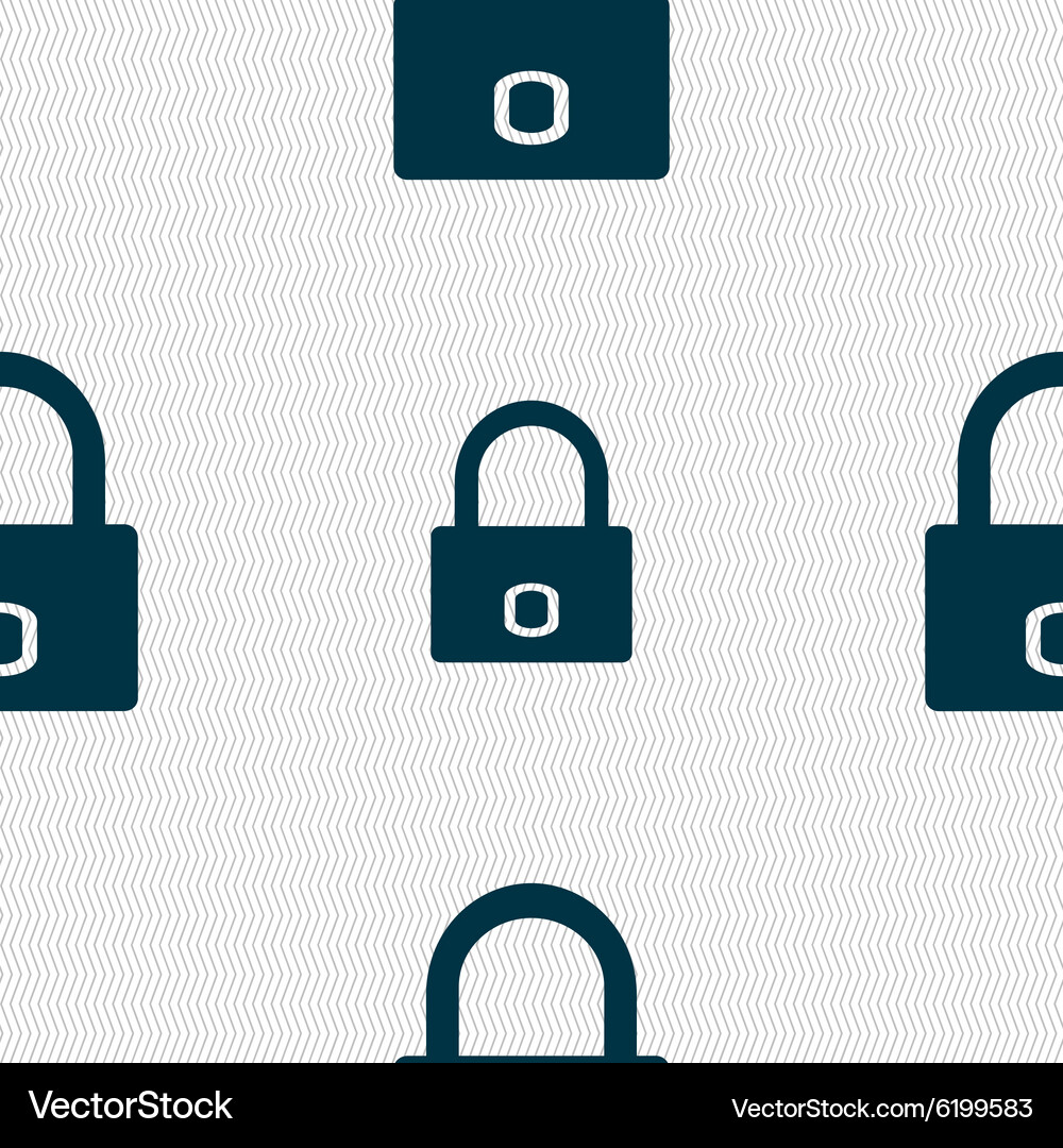 Lock sign icon locker symbol seamless abstract Vector Image