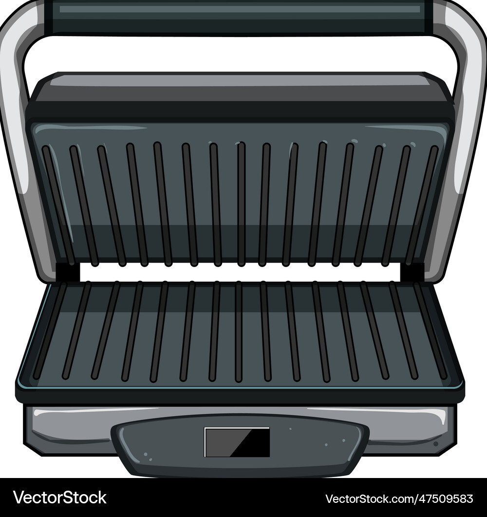Meal electric grill cartoon Royalty Free Vector Image