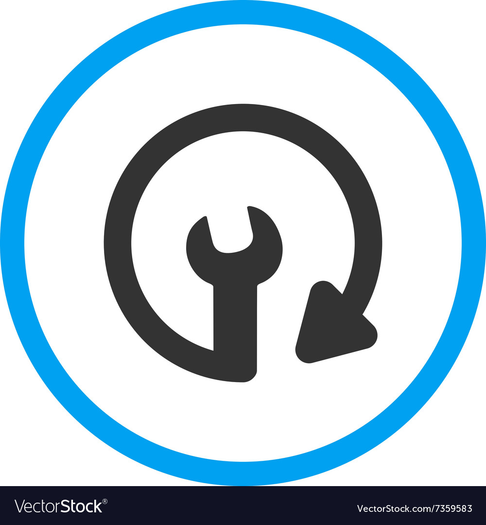 Repeat service rounded icon Royalty Free Vector Image