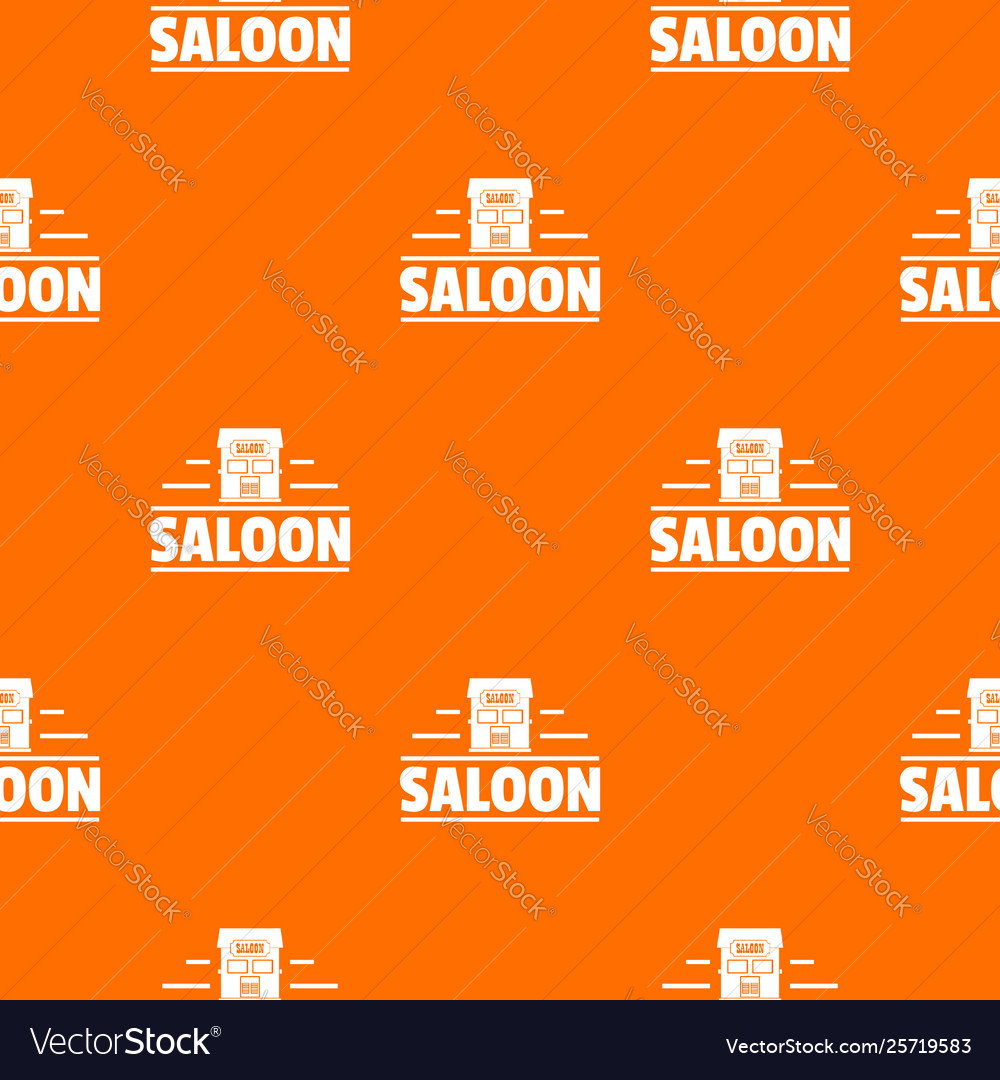 Saloon pattern orange Royalty Free Vector Image