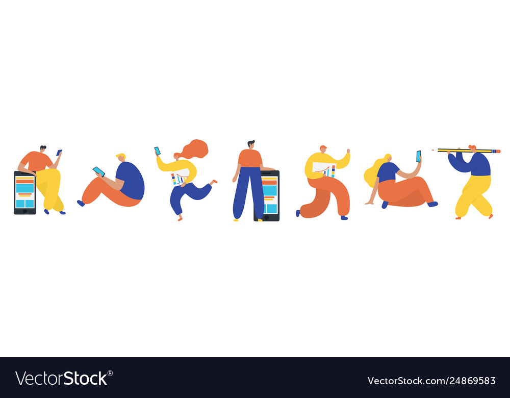 Set business people flat icons flat style Vector Image Set business people flat icons flat style Vector Image