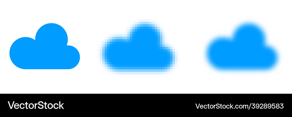 Set of light blue clouds icons Royalty Free Vector Image