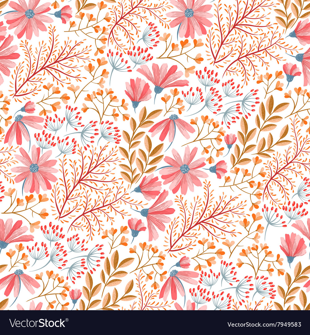 Spring floral pattern Royalty Free Vector Image