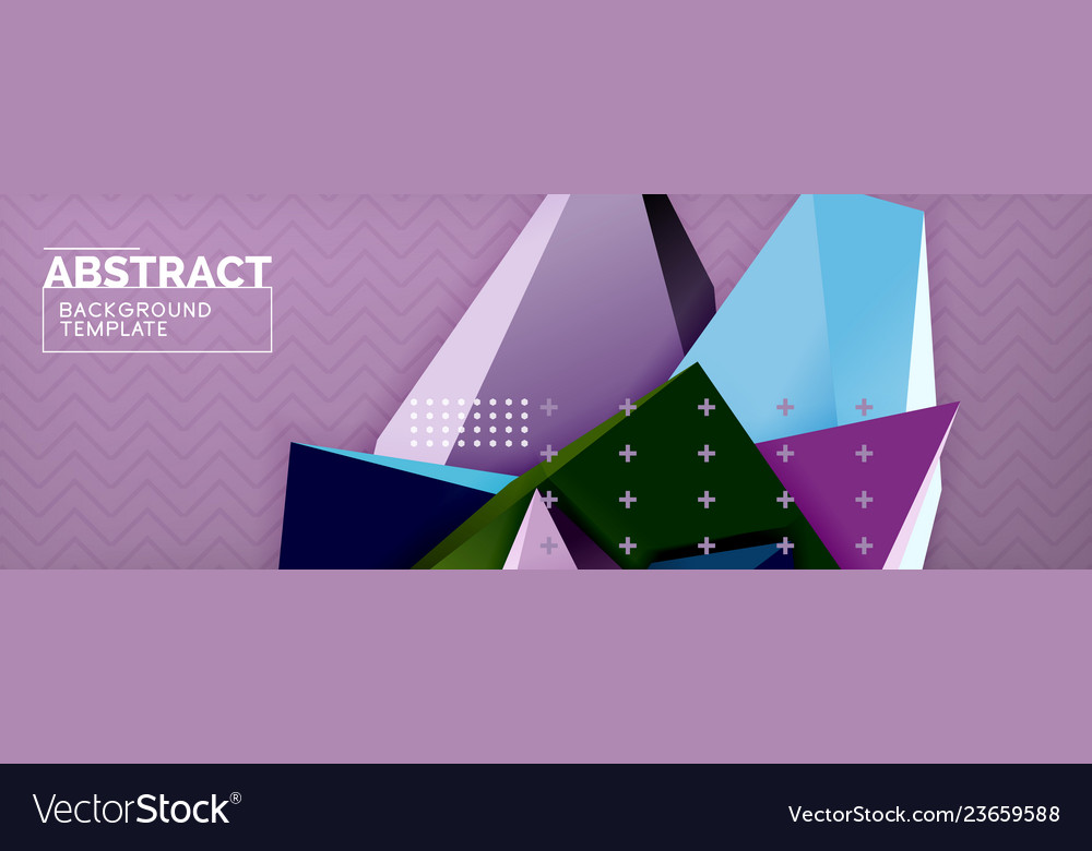 3d triangular shapes abstract background Vector Image