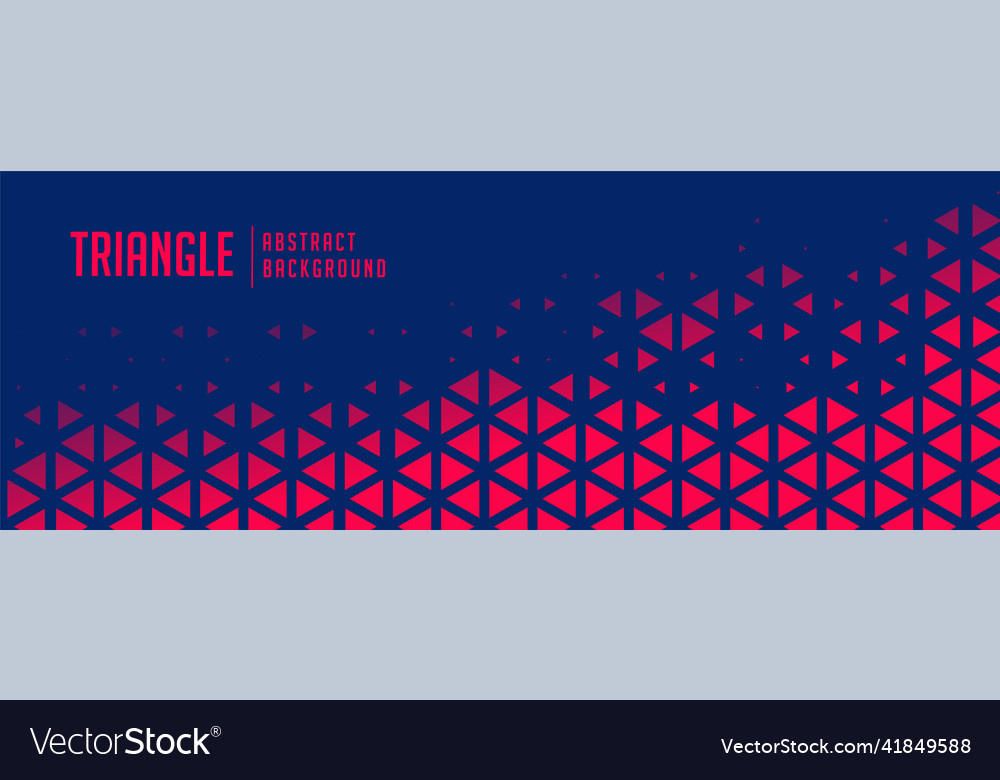 Blue background with red triangle pattern Vector Image