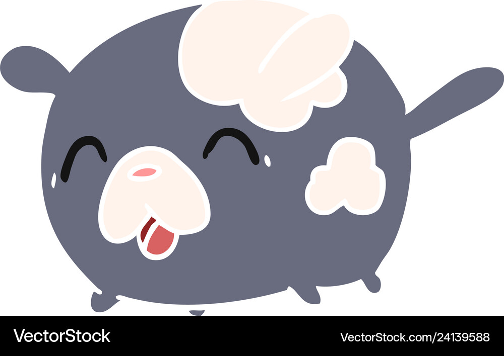 Cartoon kawaii cute patch dog Royalty Free Vector Image