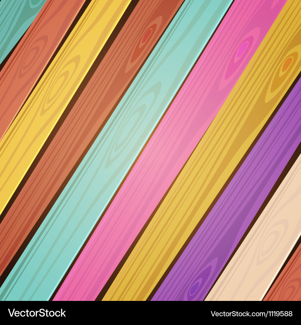 Colorful wooden background Royalty Free Vector Image