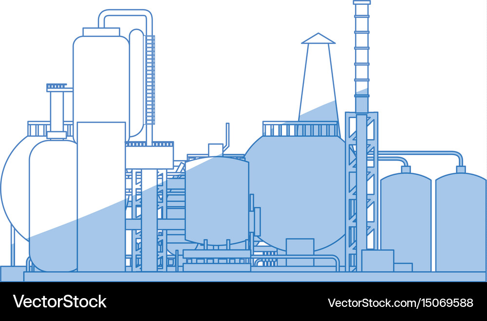 Industrial plant machinery Royalty Free Vector Image