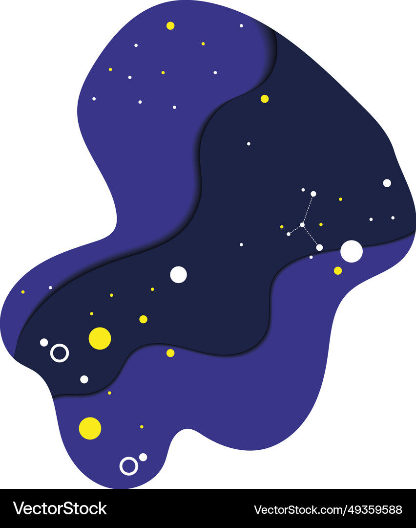 Layered cartoon view of outer space Royalty Free Vector