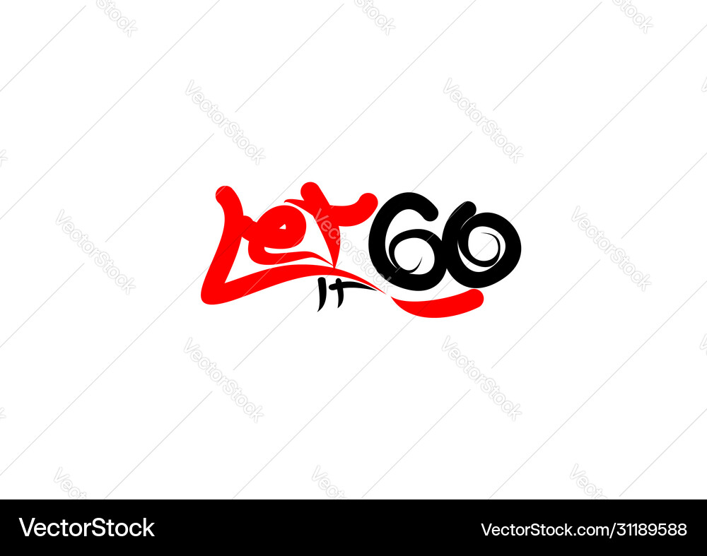 Let it go lettering text modern calligraphy style Vector Image