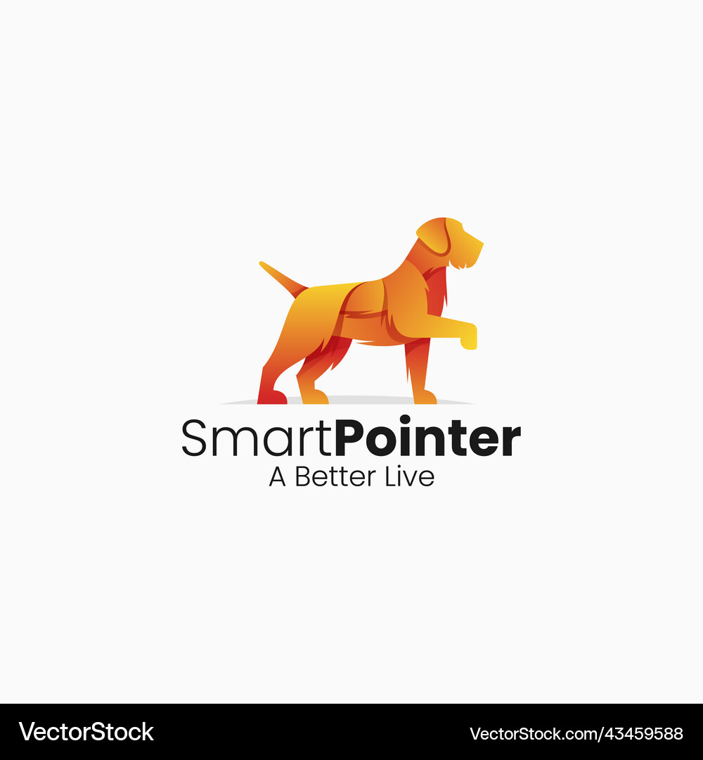 Logo dog gradient colorful style Royalty Free Vector Image