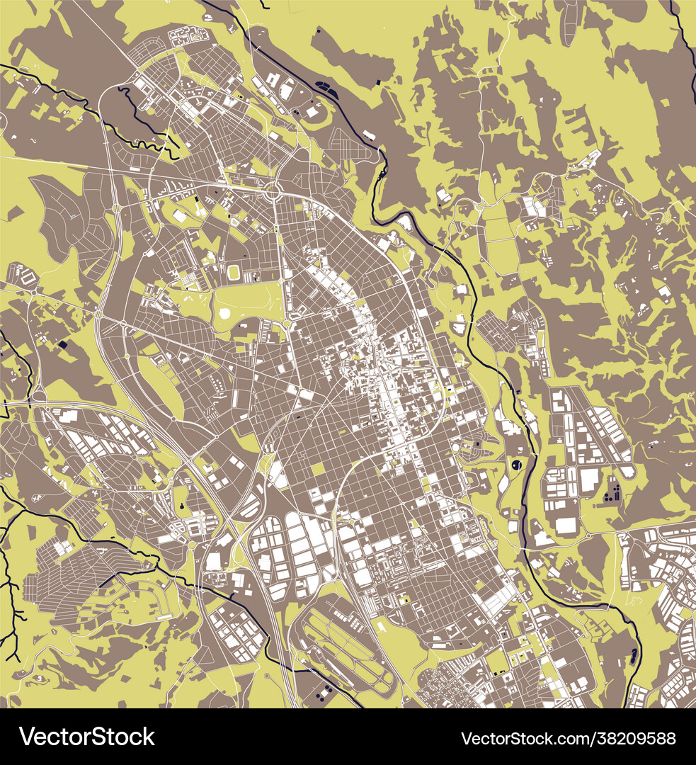 Map city sabadell spain Royalty Free Vector Image